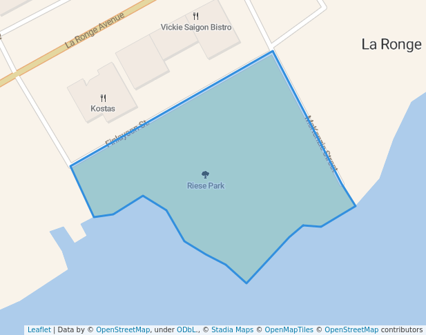 Riese Park in La Ronge | Map and Routes