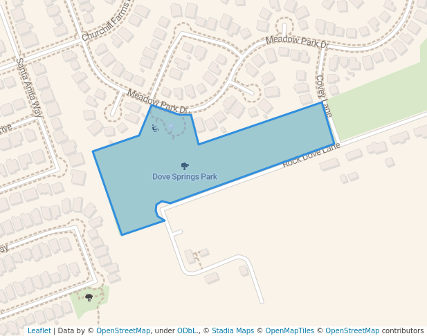 Dove Springs Park in Georgetown | Map and Routes