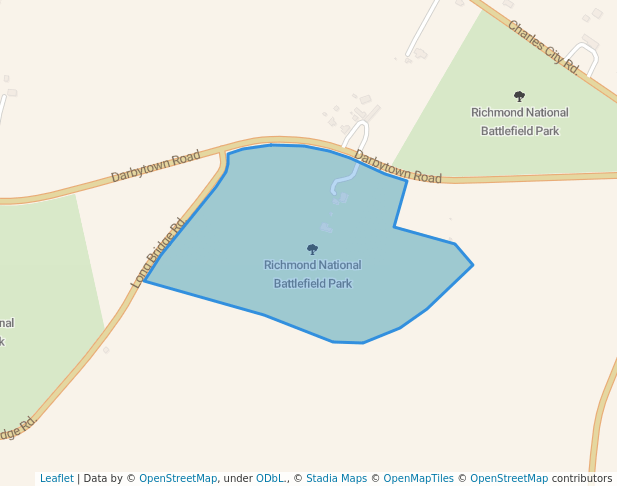 Richmond National Battlefield Park in Richmond | Map and Routes