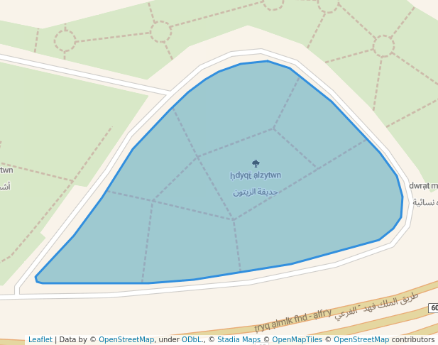 حديقة الزيتون in Az Zilfi | Map and Routes