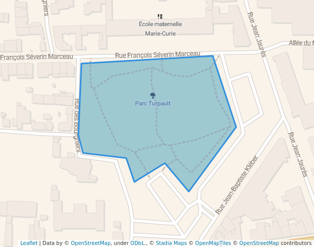 Parc Turpault in Cholet | Map and Routes