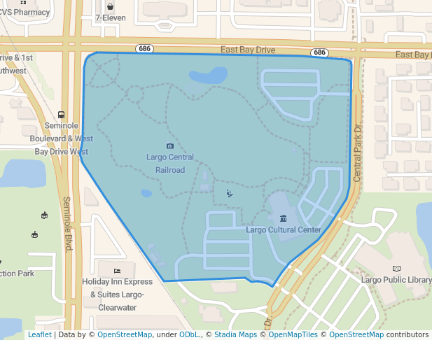 Largo Central Park in Largo | Map and Routes