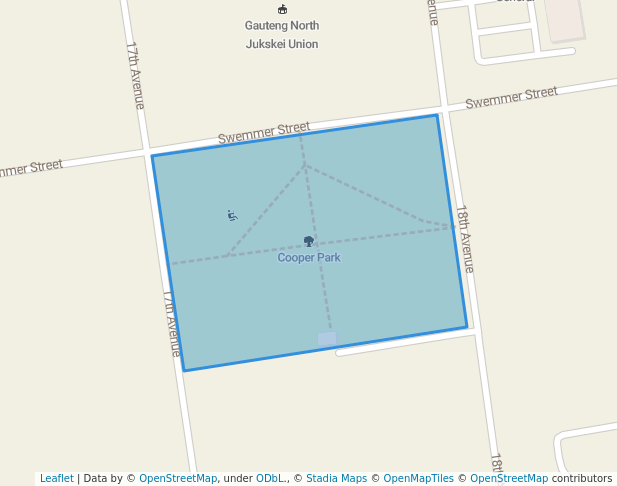 Cooper Park in Pretoria | Map and Routes