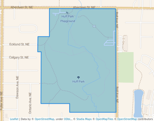 Huff Park in Grand Rapids | Map and Routes