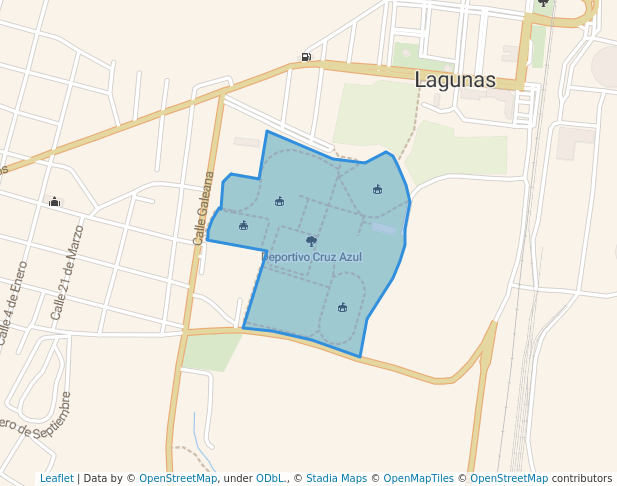 Deportivo Cruz Azul in Lagunas | Map and Routes