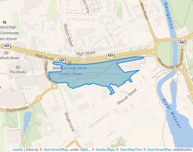 Winsford Town Park in Winsford | Map and Routes