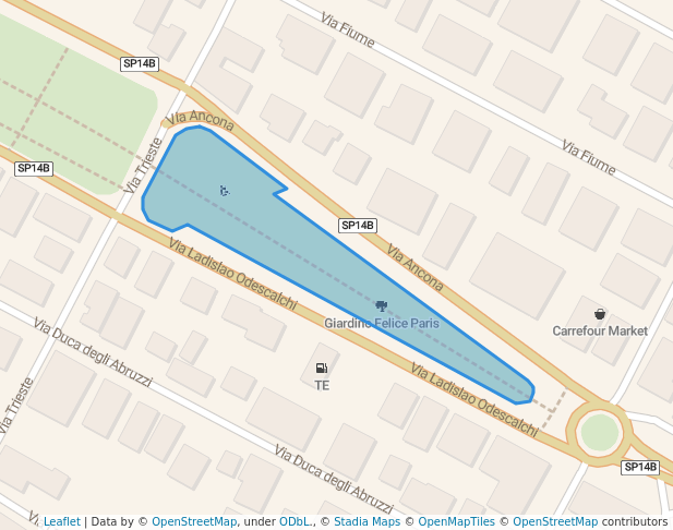 Giardino Felice Paris in Ladispoli | Map and Routes