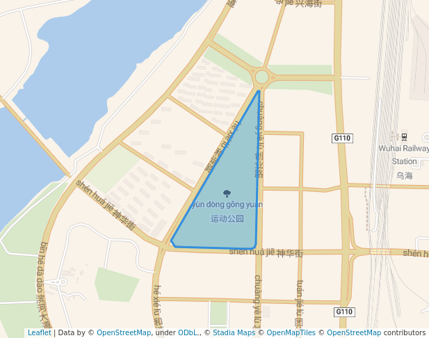 运动公园 in Wu Hai Shi | Map and Routes