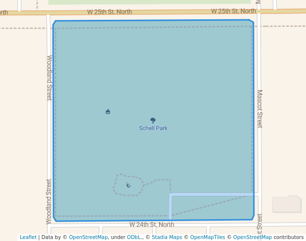 Schell Park in Wichita | Map and Routes