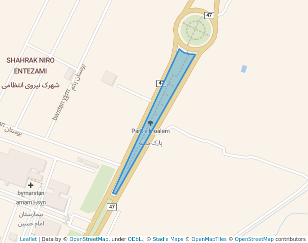 Park e Moalem in Golpayegan | Map and Routes