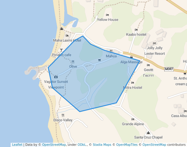 Coach Park in Vagator | Map and Routes
