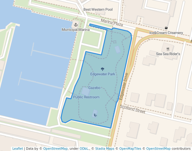 Edgewater Park in Dunedin | Map and Routes