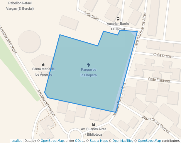 Parque de la Chopera in Getafe | Map and Routes