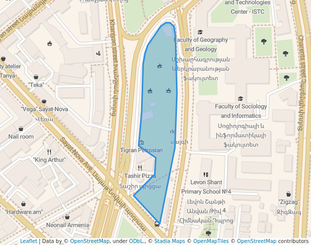 Circular Park in Yerevan | Map and Routes