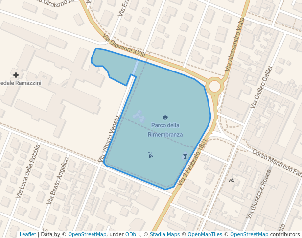 Parco della Rimembranza in Carpi | Map and Routes