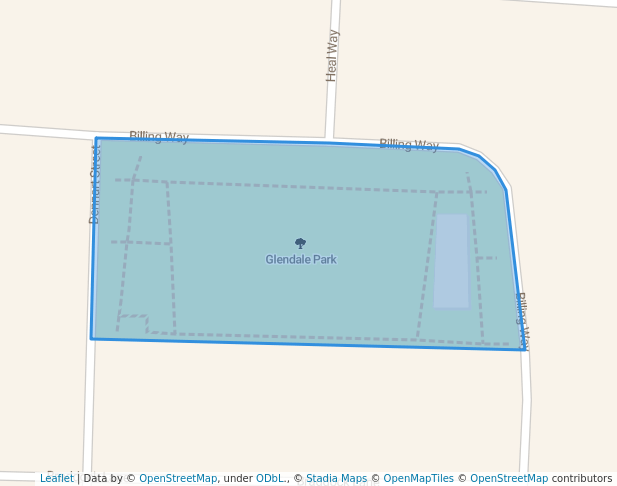 Glendale Park in Caversham | Map and Routes