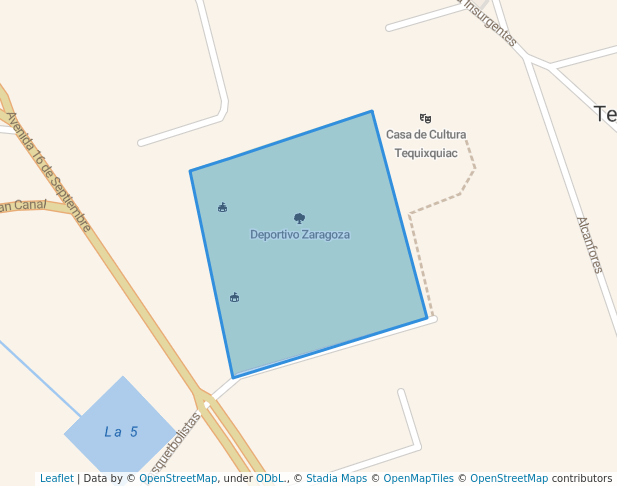Deportivo Zaragoza in Tequixquiac | Map and Routes