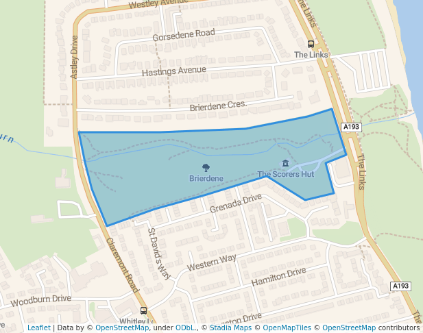 Brierdene in Whitley Bay | Map and Routes