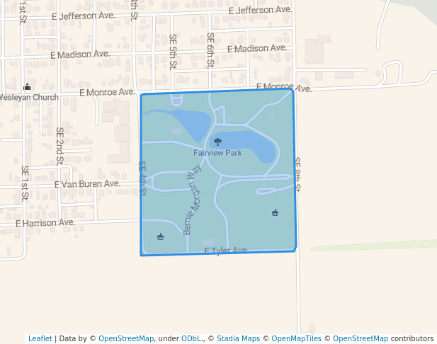 Fairview Park in Casey | Map and Routes
