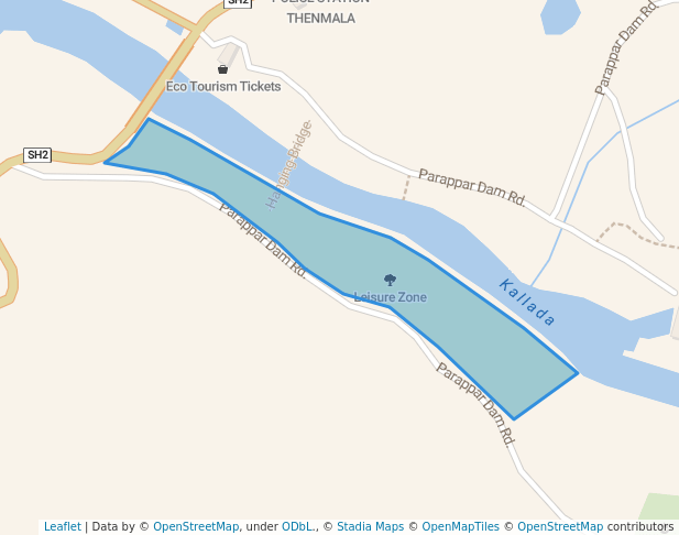 Leisure Zone in Thenmala | Map and Routes