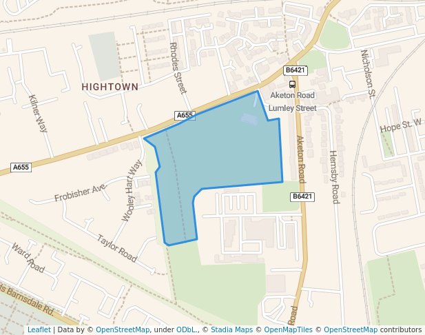 Saville Park in Castleford | Map and Routes