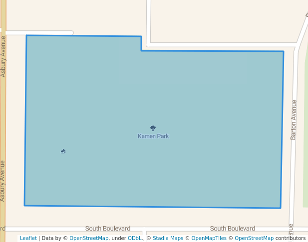 Kamen Park in Evanston | Map and Routes