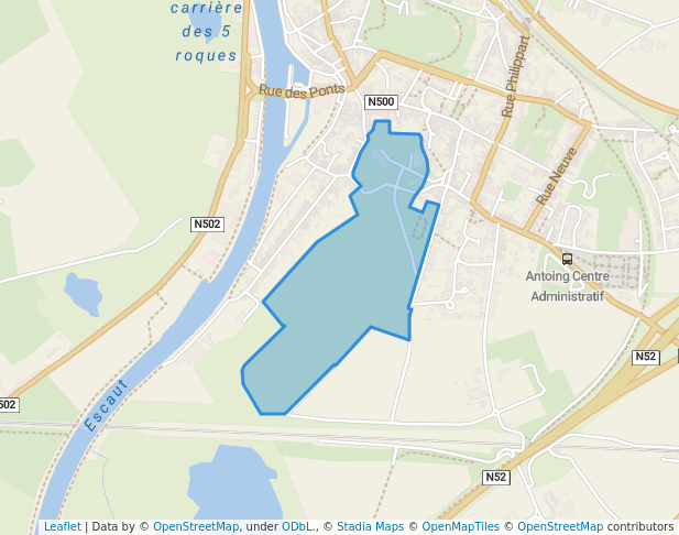 Parc du Château d'Antoing in Antoing | Map and Routes