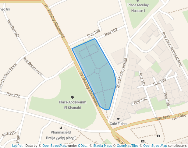 Place Abdelkarim El Khattabi in El Jadida | Map and Routes