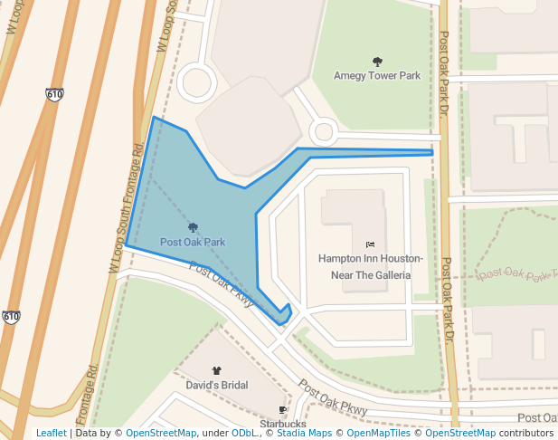 Post Oak Park in Houston | Map and Routes