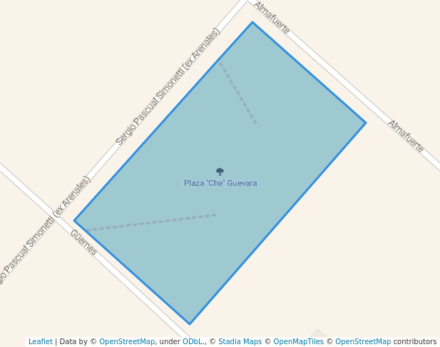 Plaza "Che" Guevara in Ayacucho | Map and Routes