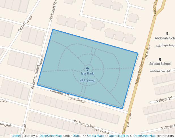 Isar Park in Qazvin | Map and Routes