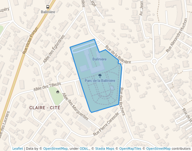 Parc de la Balinière in Rezé | Map and Routes