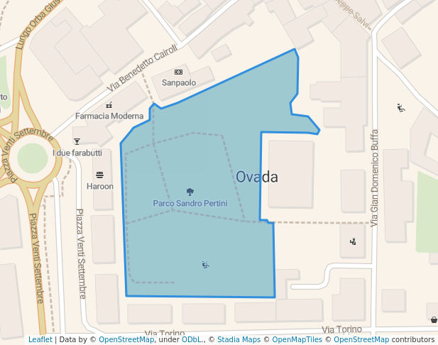 Parco Sandro Pertini in Ovada | Map and Routes