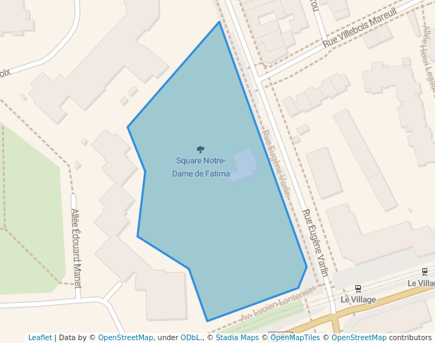 Square Notre-Dame de Fatima in Gennevilliers | Map and Routes