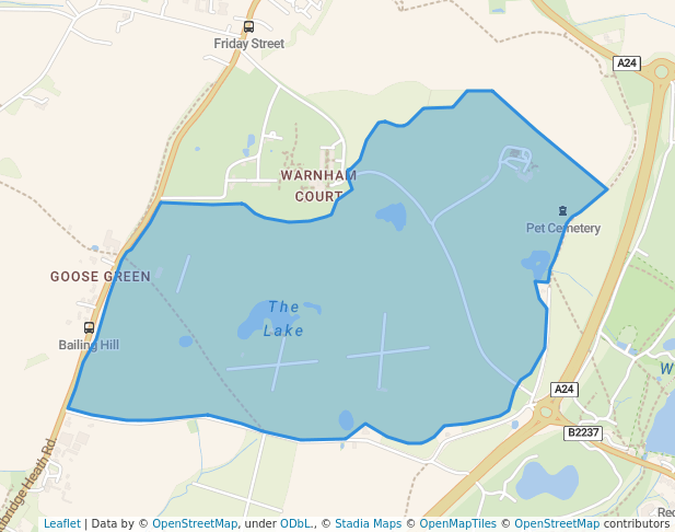 Warnham Park in Warnham | Map and Routes
