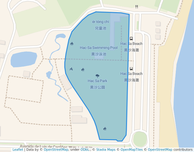 Hac Sa Park in Coloane Village | Map and Routes