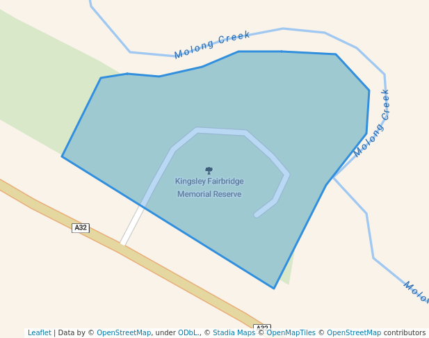 Kingsley Fairbridge Memorial Reserve in Molong | Map and Routes