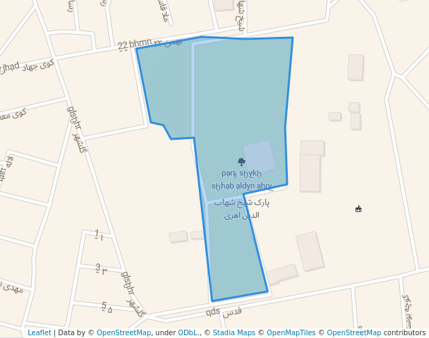 پارک شیخ شهاب الدین اهری in Ahar | Map and Routes