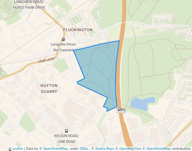 Stadt Moers Park: West View in Huyton | Map and Routes