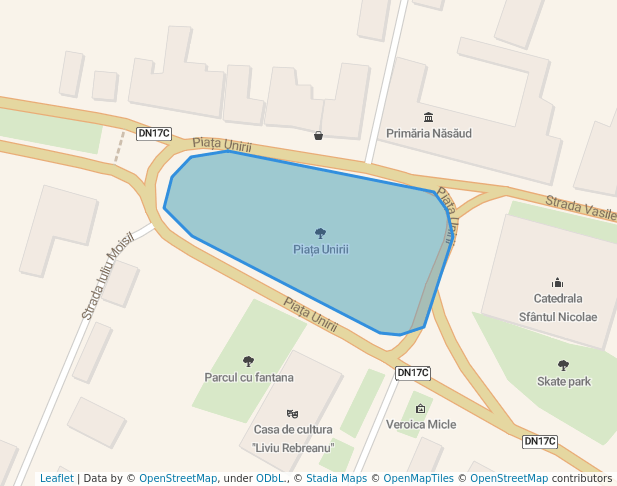 Piața Unirii in Nasaud | Map and Routes
