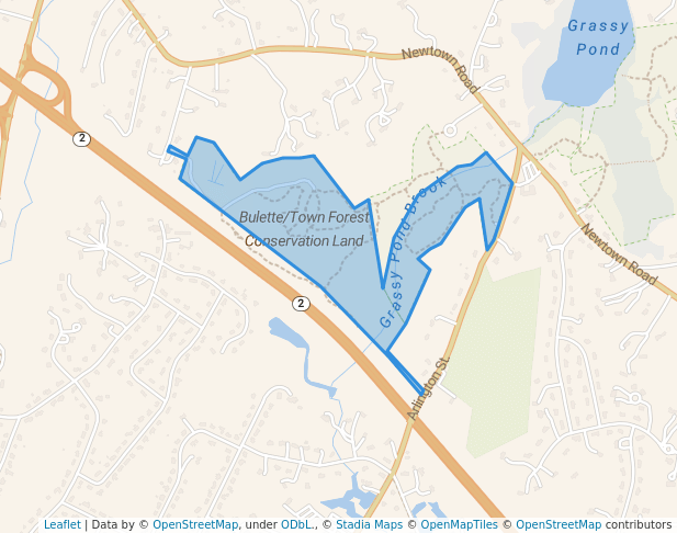 Bulette Conservation Land - Town Forest in Acton | Map and Routes