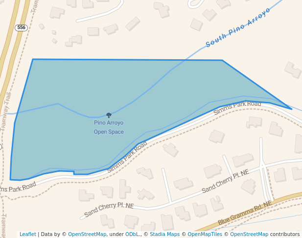 Pino Arroyo Open Space in Albuquerque | Map and Routes