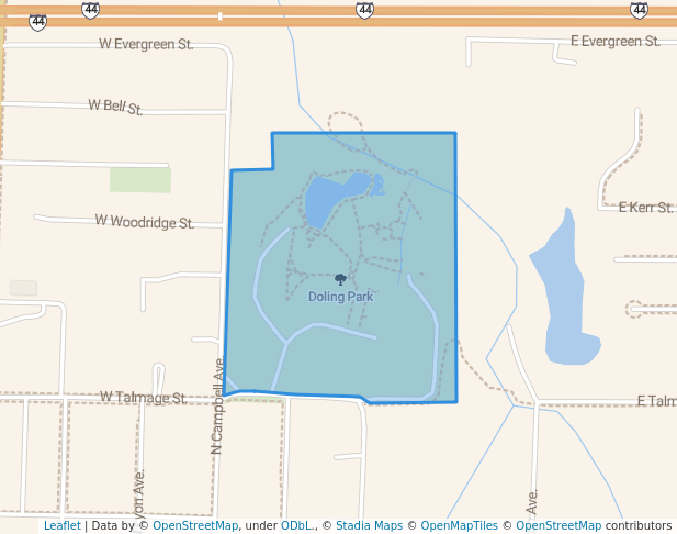 Doling Park in Springfield | Map and Routes