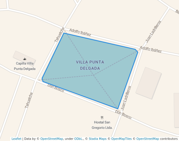Plaza Punta Delgada in San Gregorio | Map and Routes