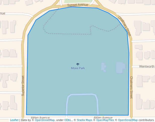 Moss Park in Dallas | Map and Routes