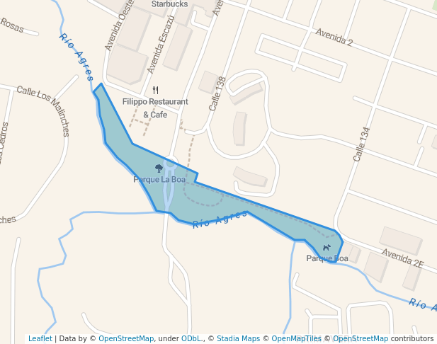 Parque La Boa in San Rafael | Map and Routes