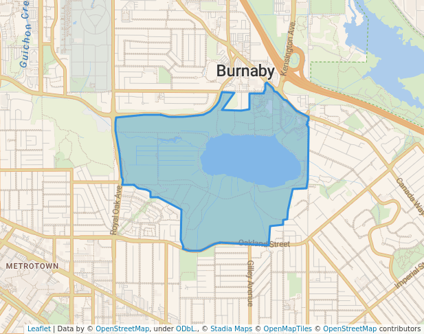 Deer Lake Park in Burnaby | Map and Routes