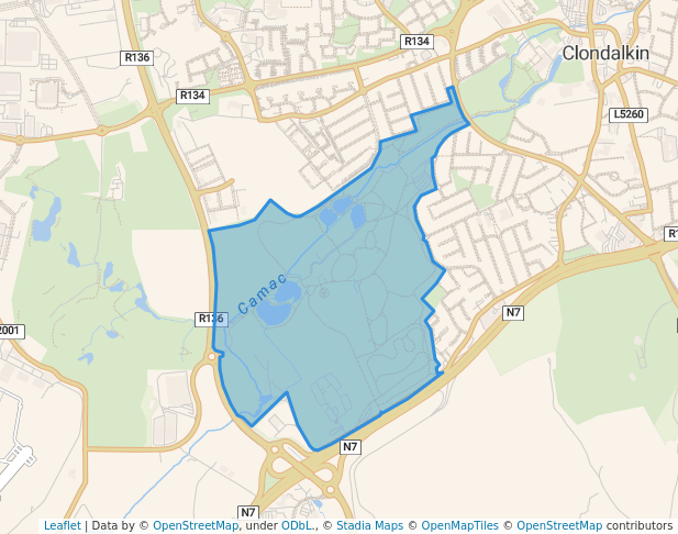 Corkagh Park in Dublin | Map and Routes