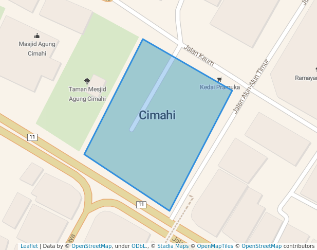 Alun-Alun Cimahi in Cimahi | Map and Routes