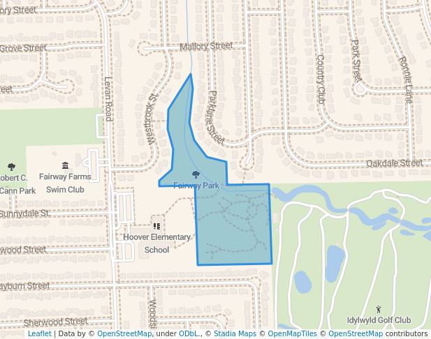 Fairway Park in Livonia | Map and Routes